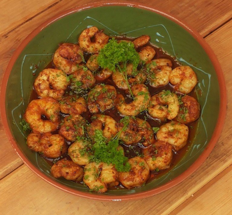 Gambas al pimentón - Gamba's met paprika