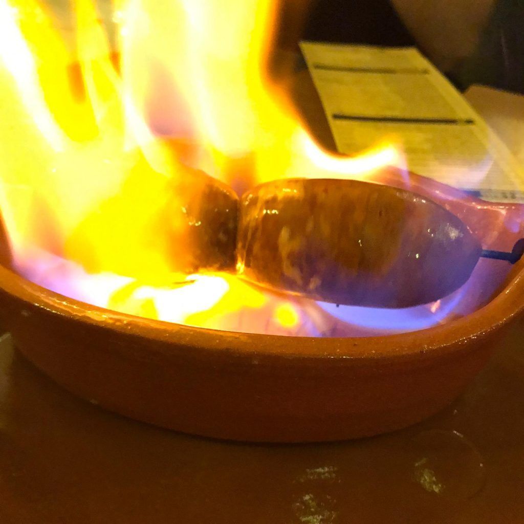 Chorizo al Infierno - Geflambeerde chorizo